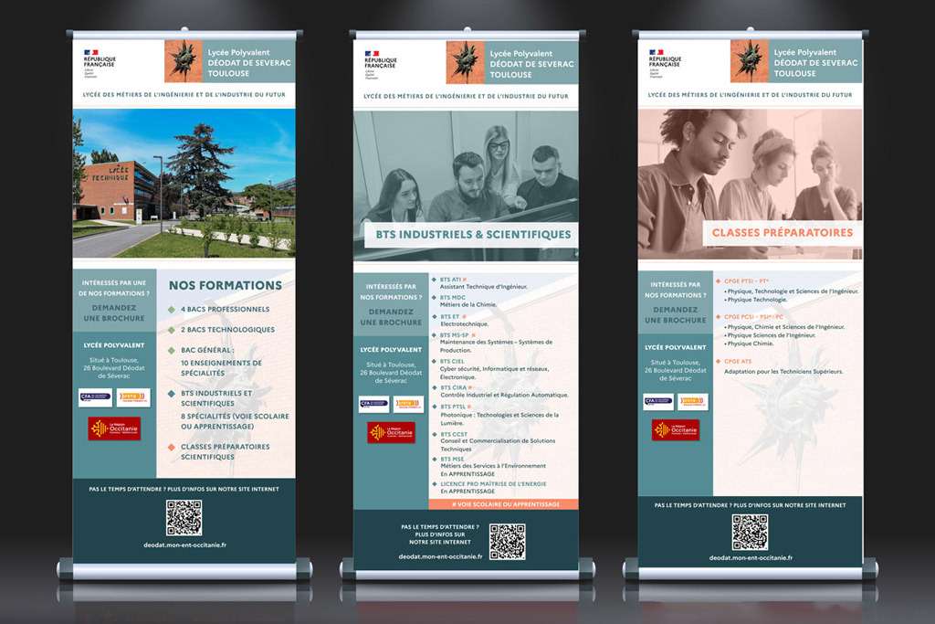 Des kakémonos pour un lycée de Toulouse - la fée communication